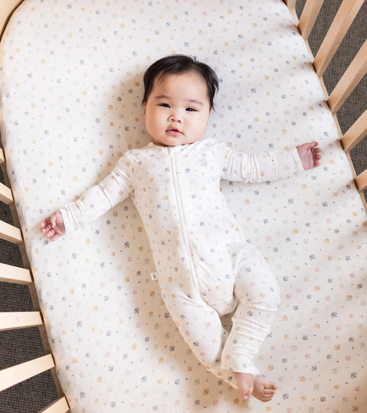 Light Zippee Baby Romper in Rainbow Dreaming. Natural, Breathable ...